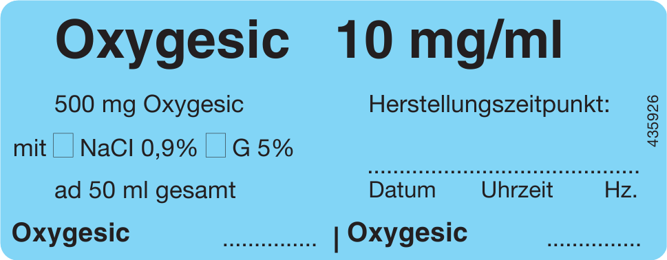Produkte für Patientensicherheit: Spritzenetiketten 13 x 35 mm