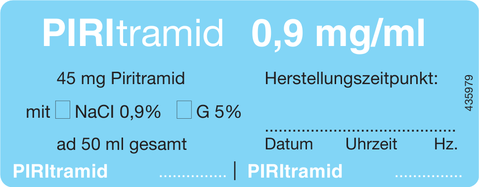 Produkte für Patientensicherheit: Spritzenetiketten 13 x 35 mm