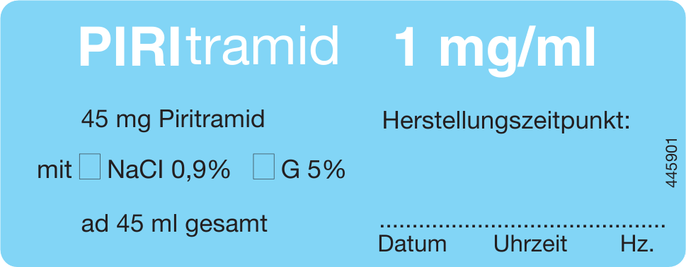 Produkte für Patientensicherheit: Spritzenetiketten 13 x 35 mm