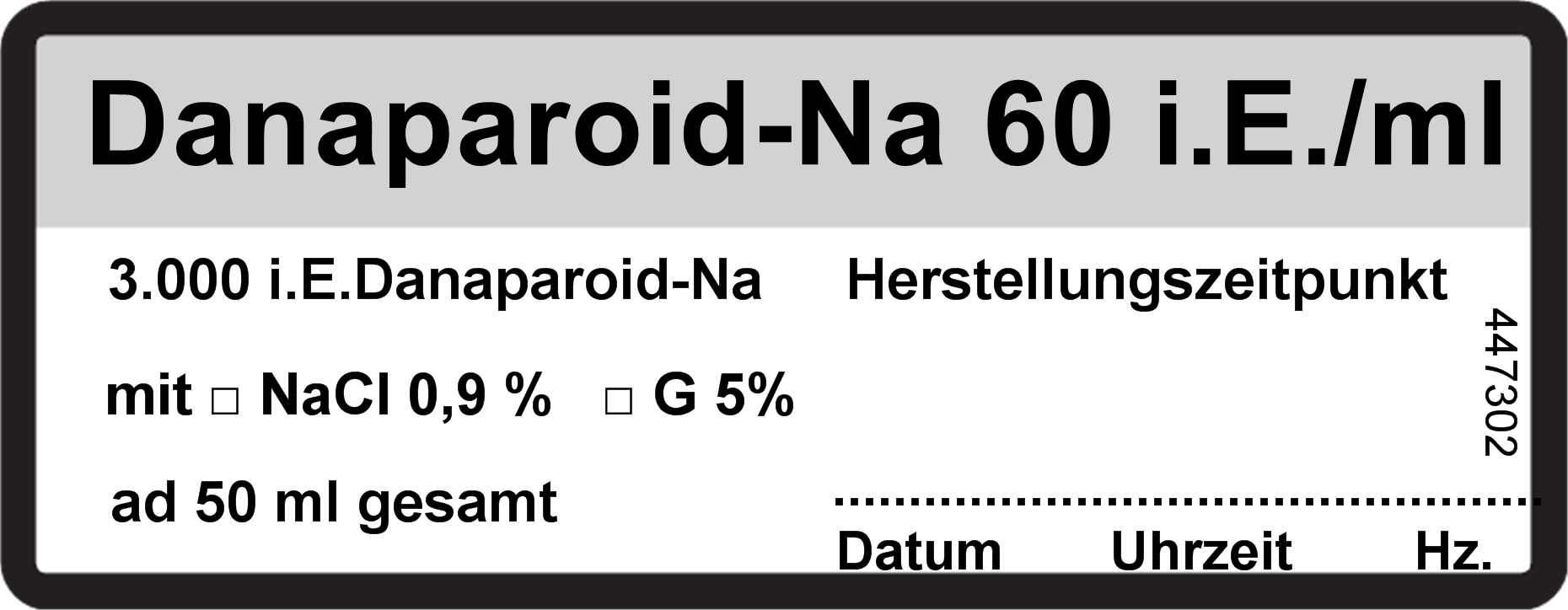 Produkte für Patientensicherheit: Perfusoretiketten 32 x 82 mm